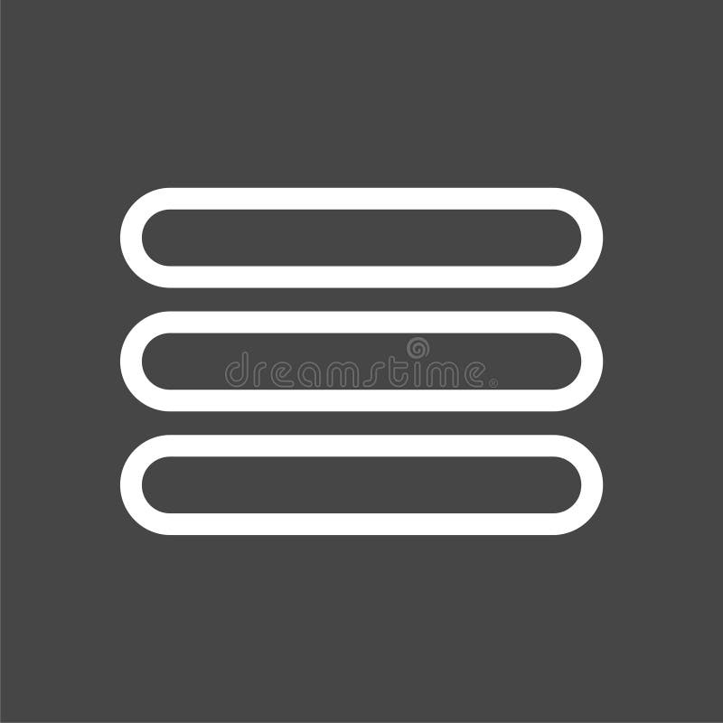 Menu Vector Icon, Web Menu Icon Stock Vector - Illustration of flat ...