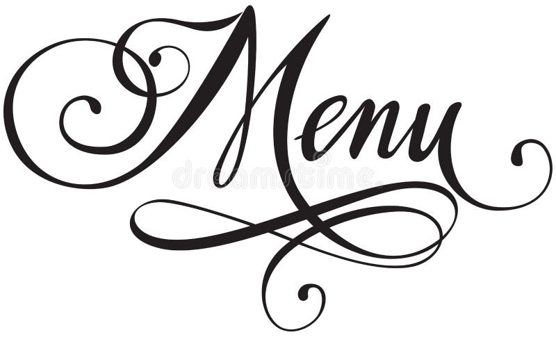 Menu stock vector. Illustration of white, scroll, calligraphy - 41798807
