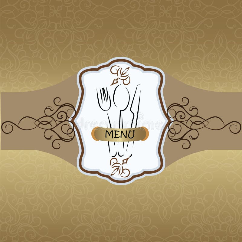 Menu Vintage background stock vector. Illustration of icon - 71311642