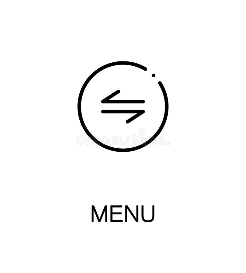 Menu vlak pictogram vector illustratie. Illustration of media - 85531923