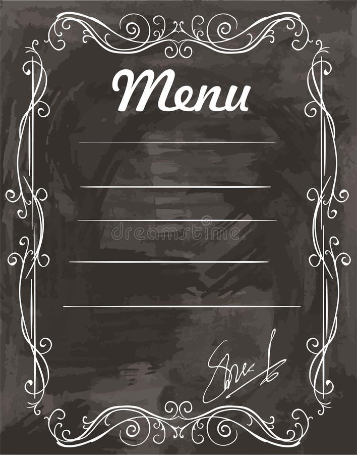 Menu vuoto del campione illustrazione vettoriale. Illustrazione di ...