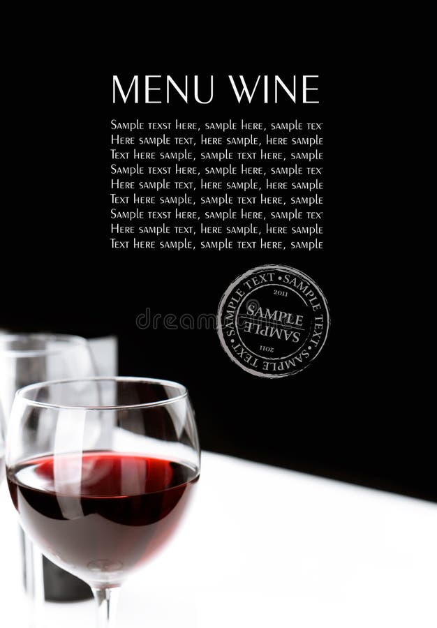 Menu wine project stock photo. Image of pour, celebration - 181625836