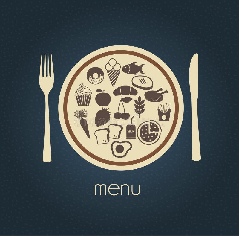 Menupictogrammen vector illustratie. Illustration of restaurant - 32059182