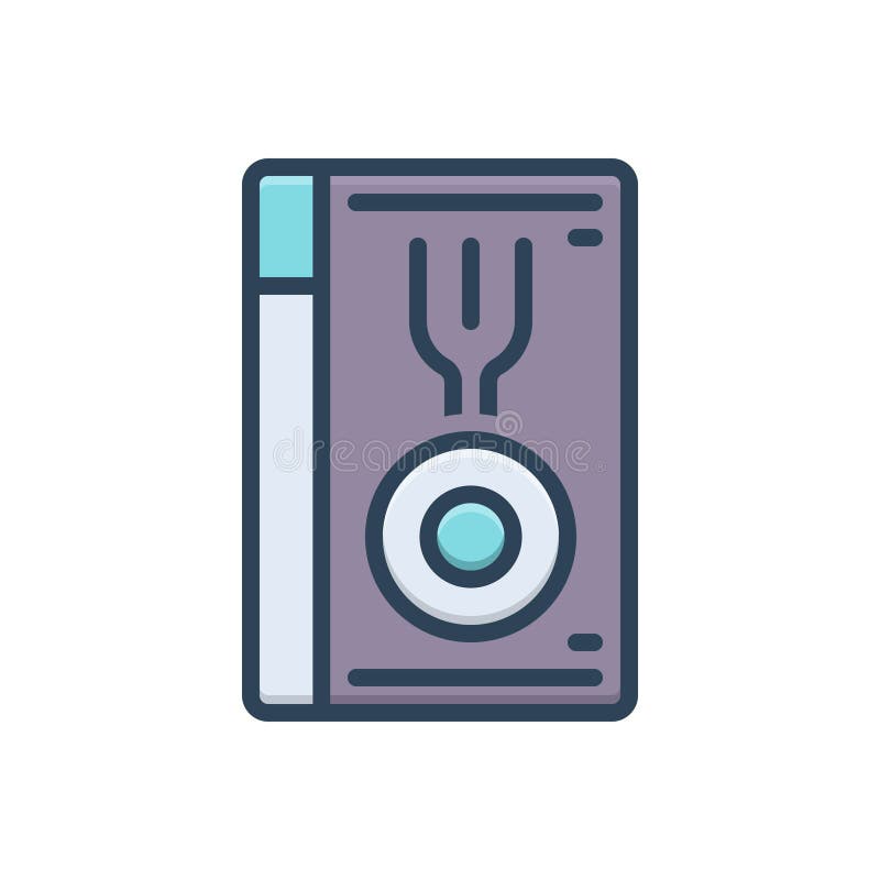 Color Illustration Icon for Menus, Cuisine and Food Stock Illustration ...