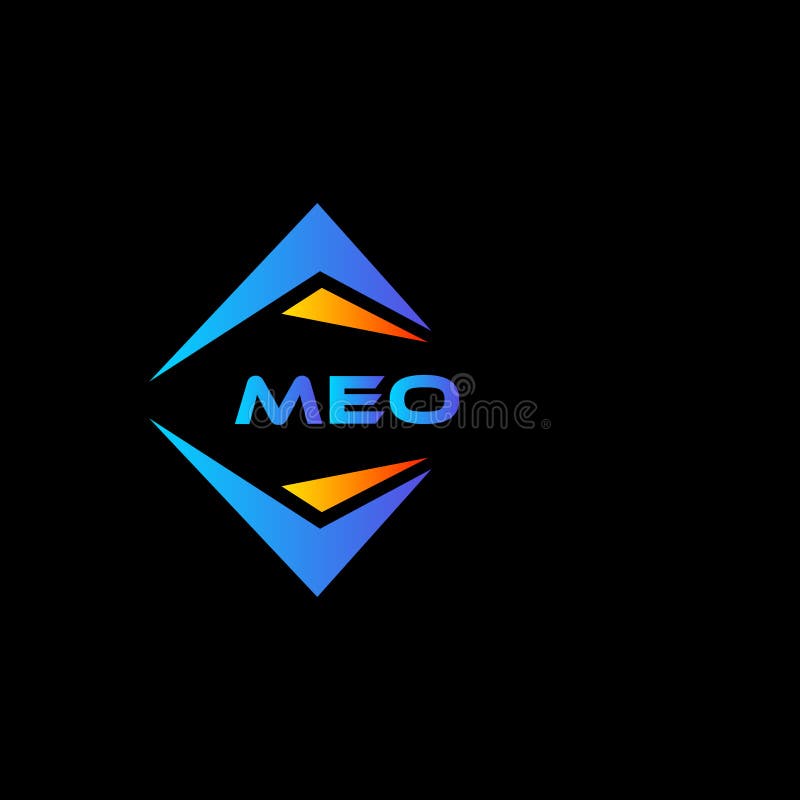 MEO Abstract Technology Logo Design on Black Background. MEO Creative ...