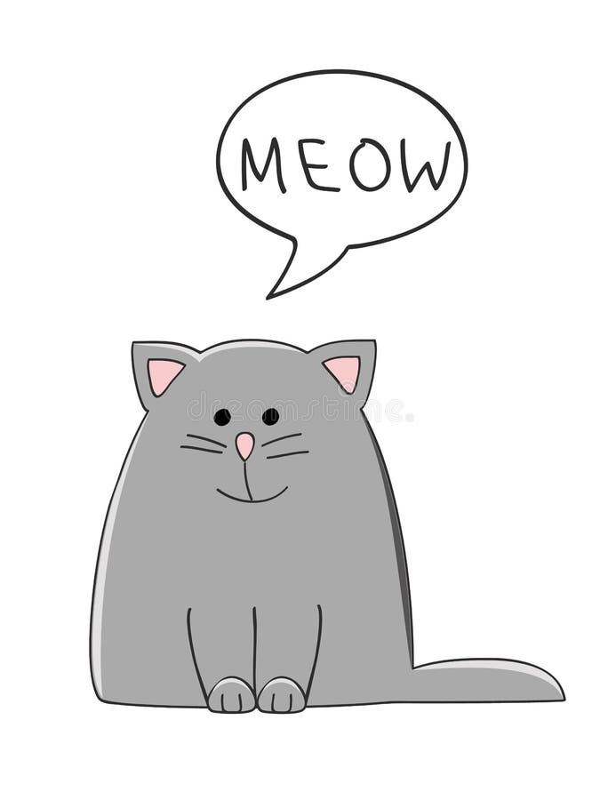Meow Stock Illustrations – 12,583 Meow Stock Illustrations, Vectors ...