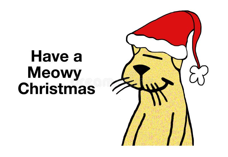 Meowy Christmas Stock Illustration Illustration Of Funny 62518420