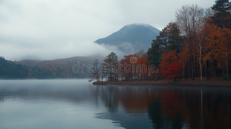 Meple Leave in Finger with Mt.Fuji Backgroun Stock Photo - Image of ...