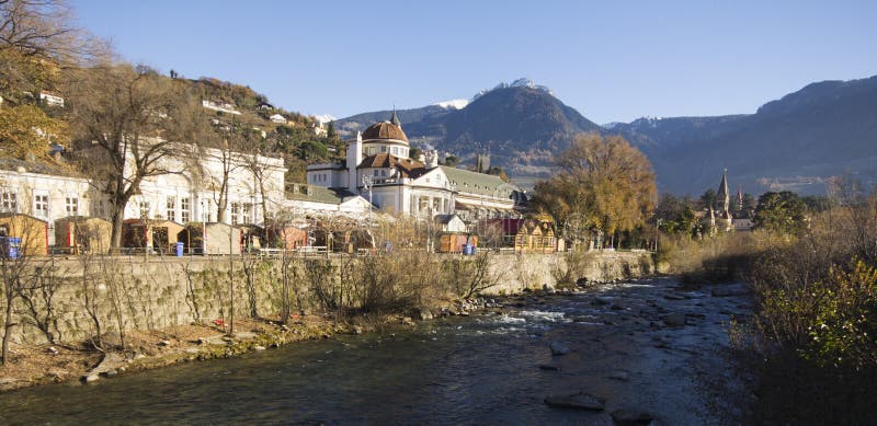 Meran - Italy stock photo. Image of christmas, dolomities - 35719384
