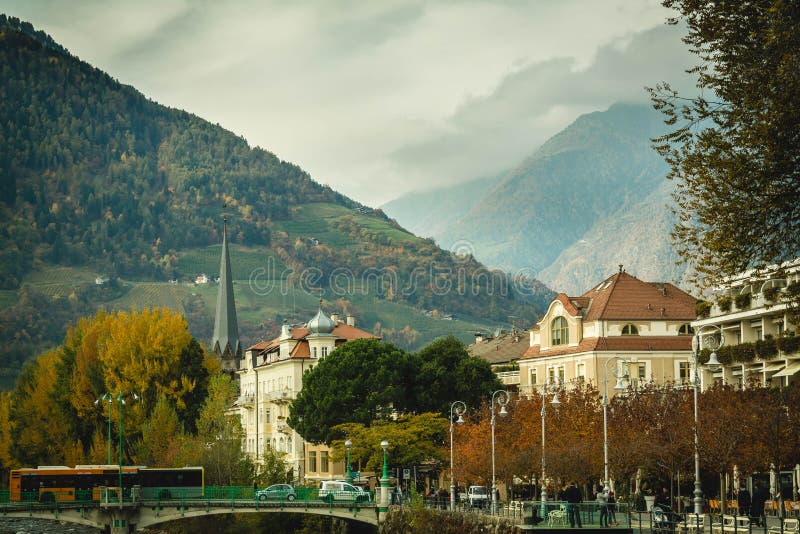 Merano editorial stock image. Image of tourism, city - 81394969