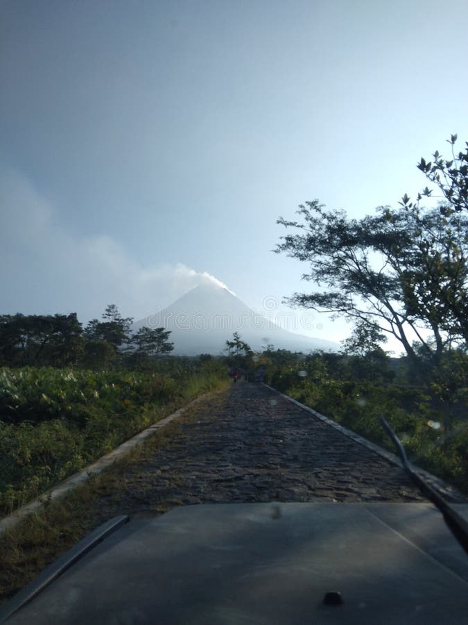 Merapi Mountain in Kaliurang Village Stock Image - Image of mountain ...