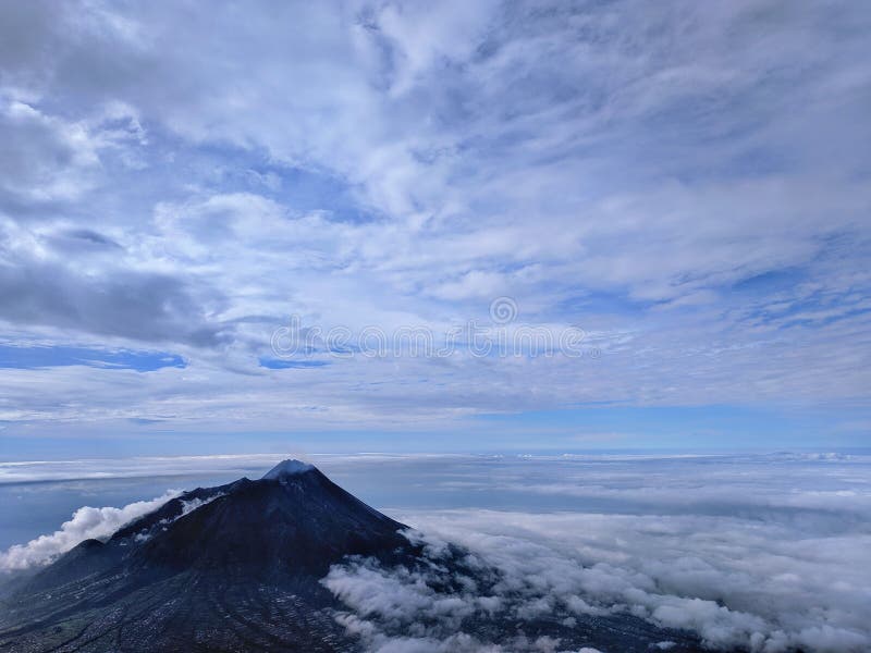 Merapi Mountain View in Boyolali, Central Java, Indonesia Stock Image ...