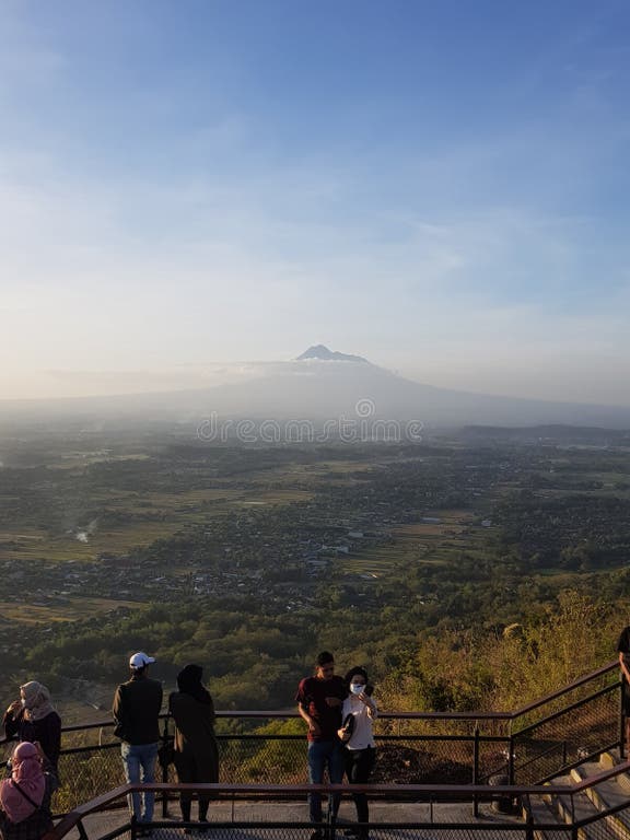 Merapi Mountain View from Heha Sky View Editorial Image - Image of heha ...