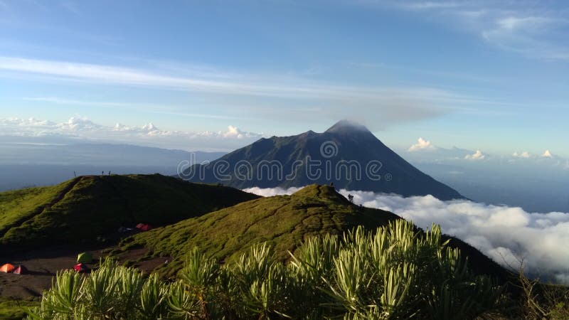 Merapi Mountain View from Merbabu Stock Photo - Image of merbabu ... Merapi Mountain View from Merbabu Stock Photo - Image of merbabu ...