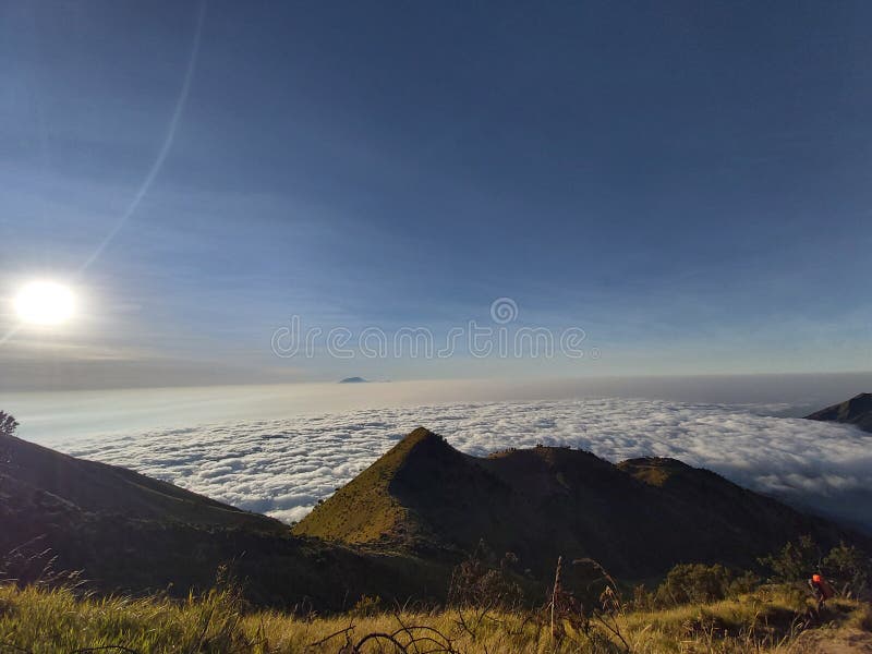 Merbabu Mountain View stock photo. Image of mountain - 206805998