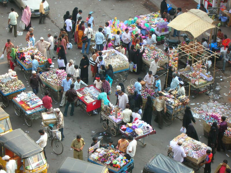 Mercado de calle indio foto editorial. Imagen de venta - 13908141