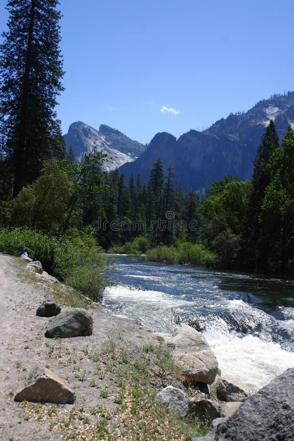 Merced River - Yosemite stock image. Image of america - 1299065