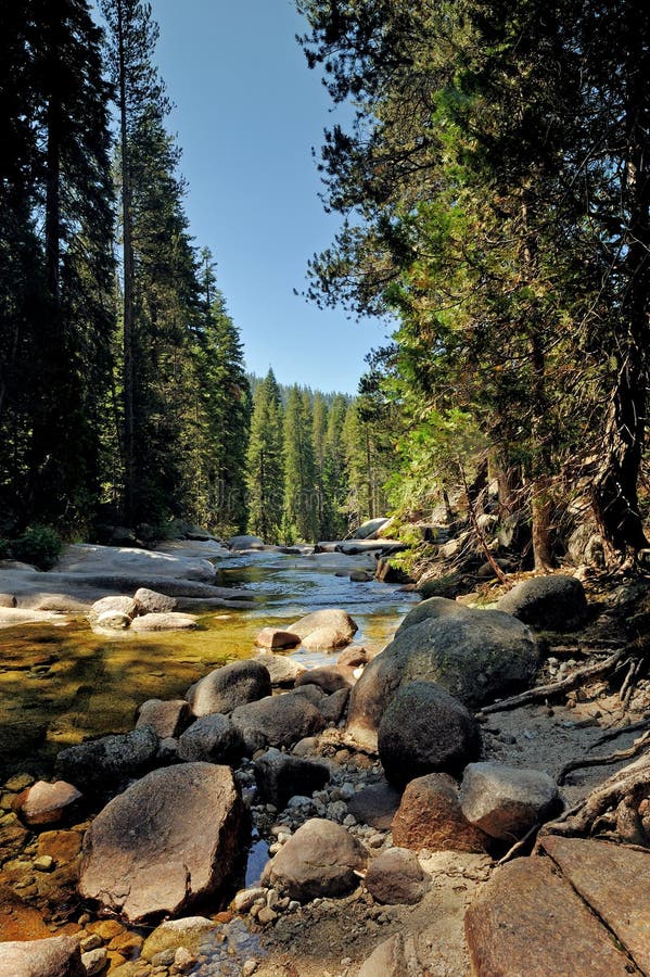 Merced River, Yosemite Valley Stock Photo - Image of creek, skies: 21203428