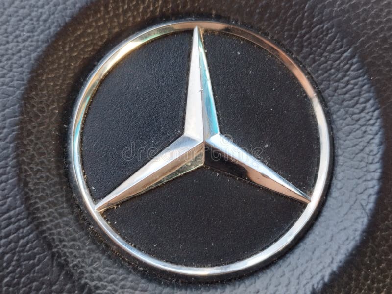 Mercedes Benz brand logo editorial stock image. Image of wheel - 298259114