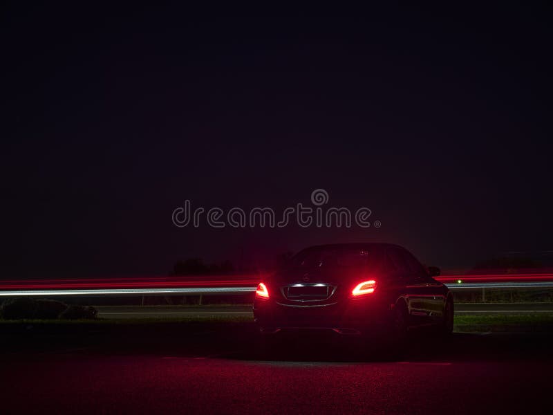 Mercedes C Class - Night Shoot Editorial Stock Image - Image of benz ...