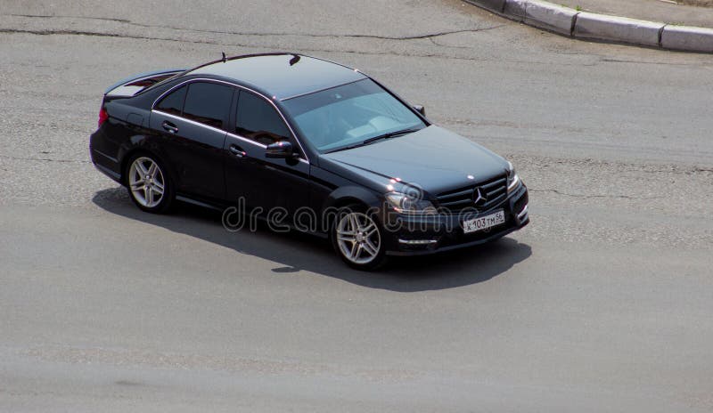 Mercedes-Benz C-Class Rides on the Road Editorial Stock Photo - Image ...