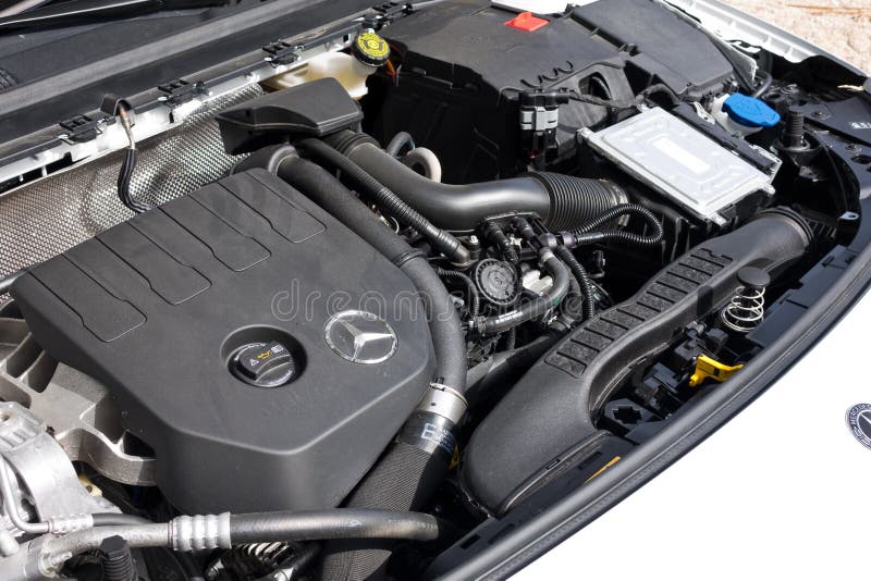 Mercedes-Benz a-Class 2018 Engine Editorial Stock Image - Image of ...