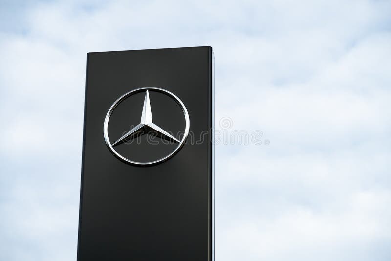 Mercedes Benz company sign editorial stock image. Image of drive - 85557084