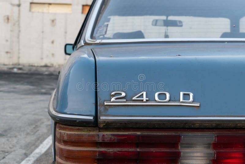 Mercedes Benz 280E (W123) Tail Light Close Up Editorial Photography ...