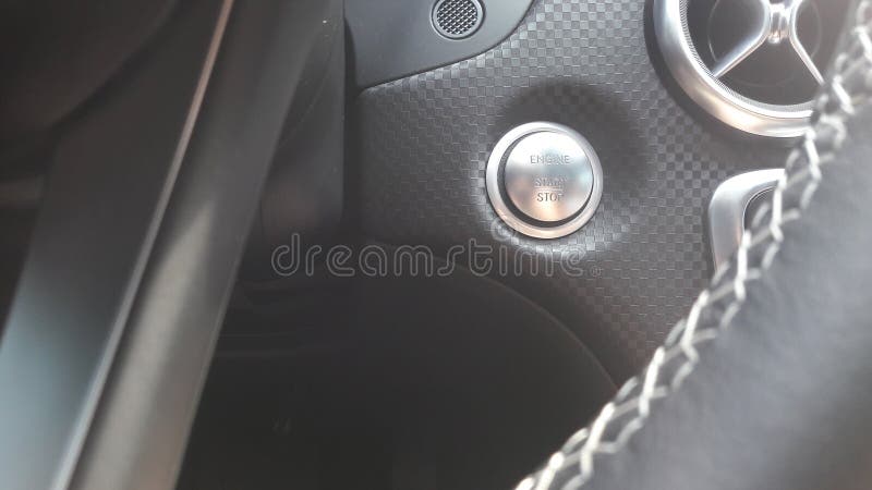 Mercedes Benz A200 2017 Push To Start Button Stock Image - Image of ...