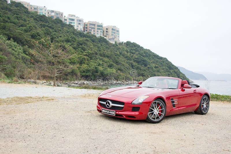 Mercedes-Benz SLS AMG 2012 editorial photo. Image of sonnar - 39230896