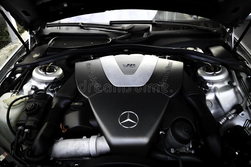 Mercedes-Benz V8 Engine editorial stock image. Image of benz - 43628919
