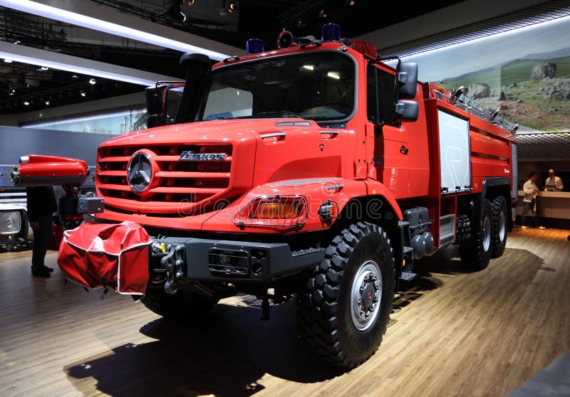 Mercedes Benz Zetros Fire Engine Editorial Stock Photo - Image of ...