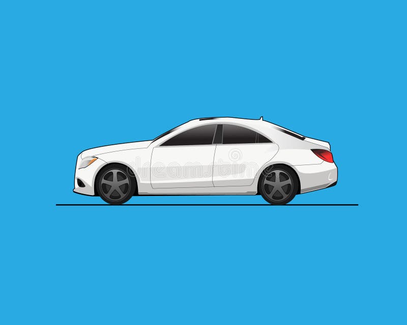 Mercedes Flat Design Illustration Stock Illustration - Illustration of ...