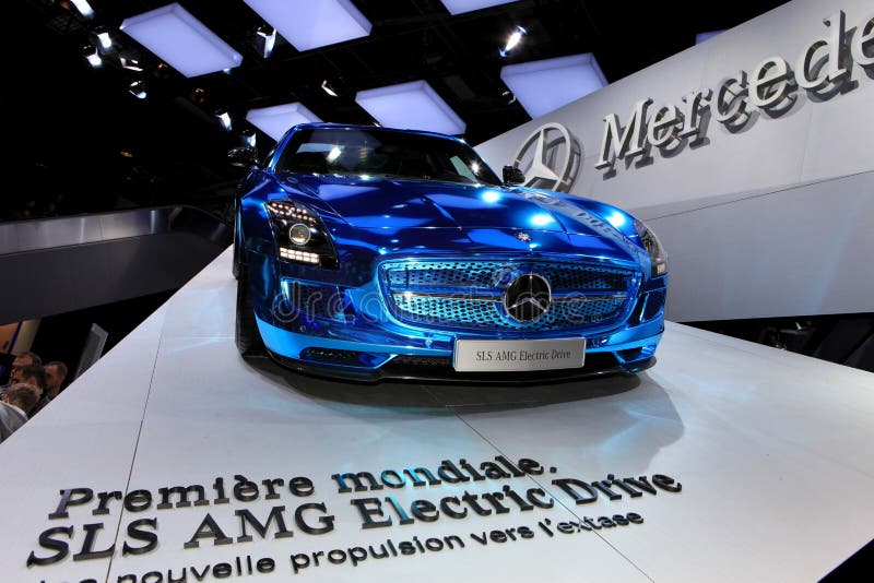 The Mercedes SLS AMG Electric Drive Editorial Photo - Image of ...