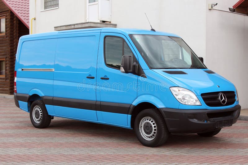 Mercedes Sprinter 313 CDI 2009 Blue Editorial Photo - Image of ...