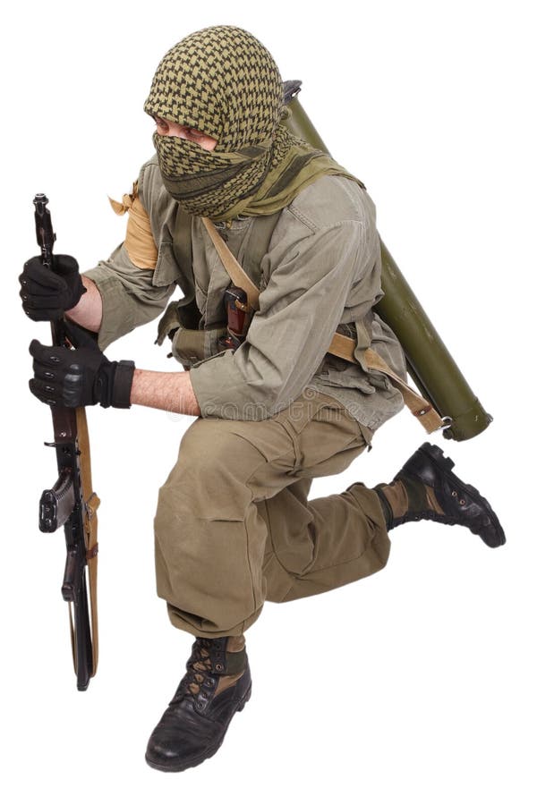 Mercenary with AK 47 stock photo. Image of kalashnikov - 44293336