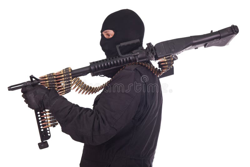 Mercenary with Rpd-44 Machine Gun Stock Photo - Image of infantry, army ...