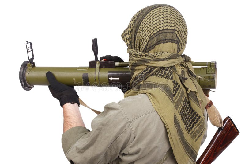 Mercenary with machine gun stock image. Image of mask - 112433923