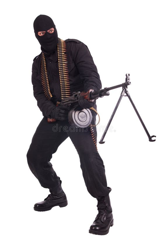 Mercenary with RPD 44 Machine Gun Stock Image - Image of holding ...