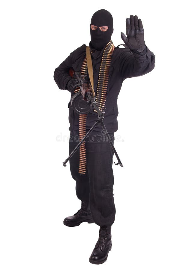 Mercenary with RPD 44 Machine Gun Stock Image - Image of chaine ...
