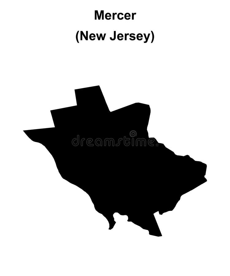 Mercer outline map stock vector. Illustration of blank - 361726879
