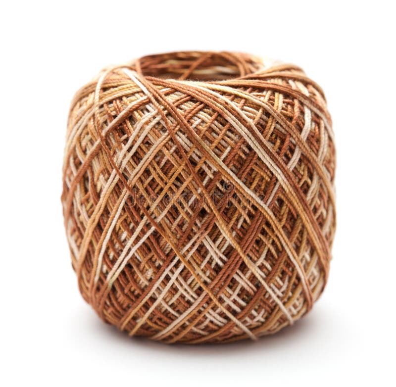 Mercerised Cotton Crochet Yarn Stock Photo - Image of brown, light ...