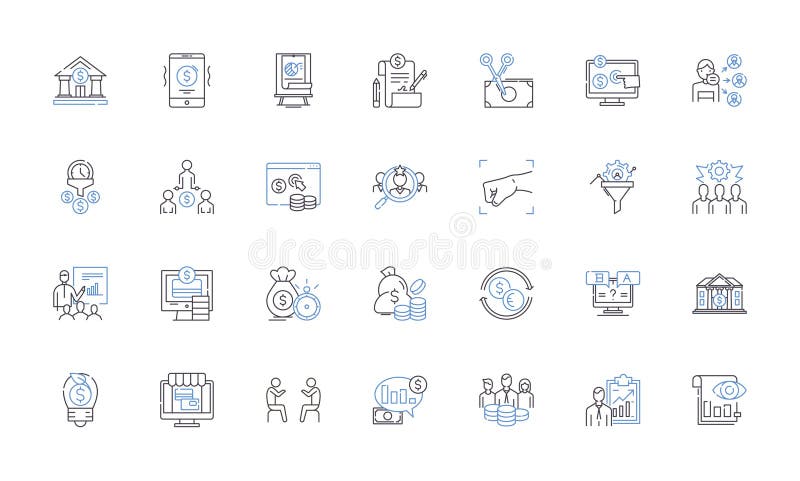 Merchandise Management Line Icons Collection. Inventory, Sales, Pricing ...