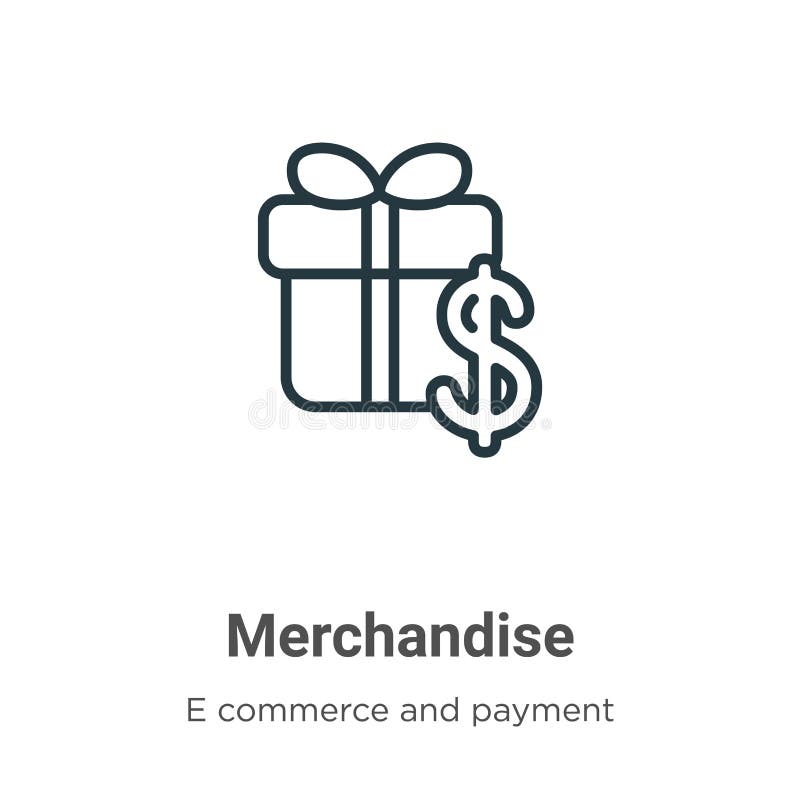 Outline Merchandise Vector Icon. Isolated Black Simple Line Element ...