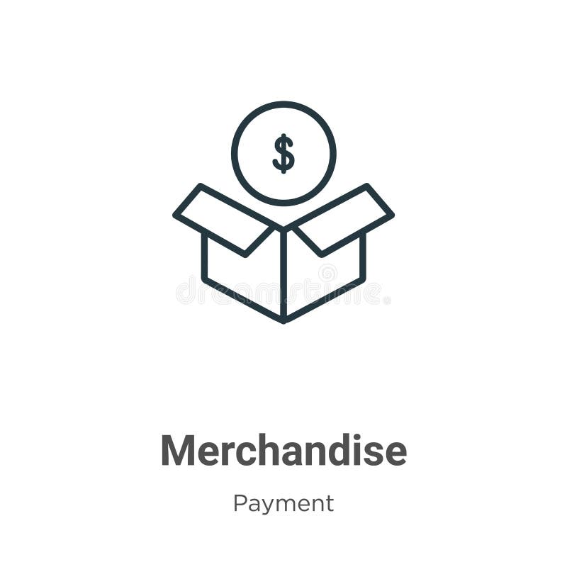 Outline Merchandise Vector Icon. Isolated Black Simple Line Element ...