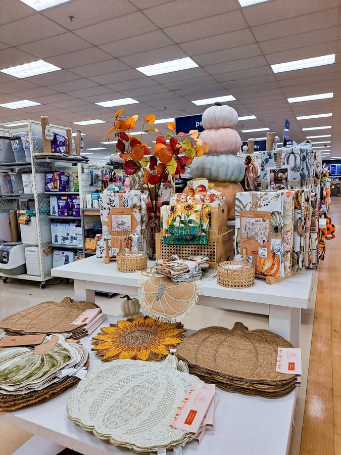 Merchandise on the Shelves in Store for Fall Holiday Harvest Editorial ...