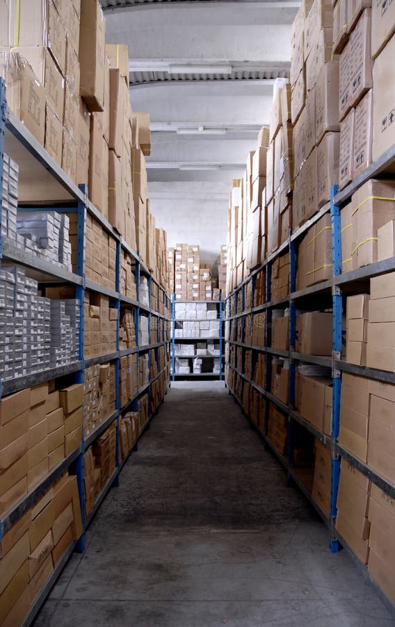 Warehouse with boxes stock photo. Image of business, package - 5317026
