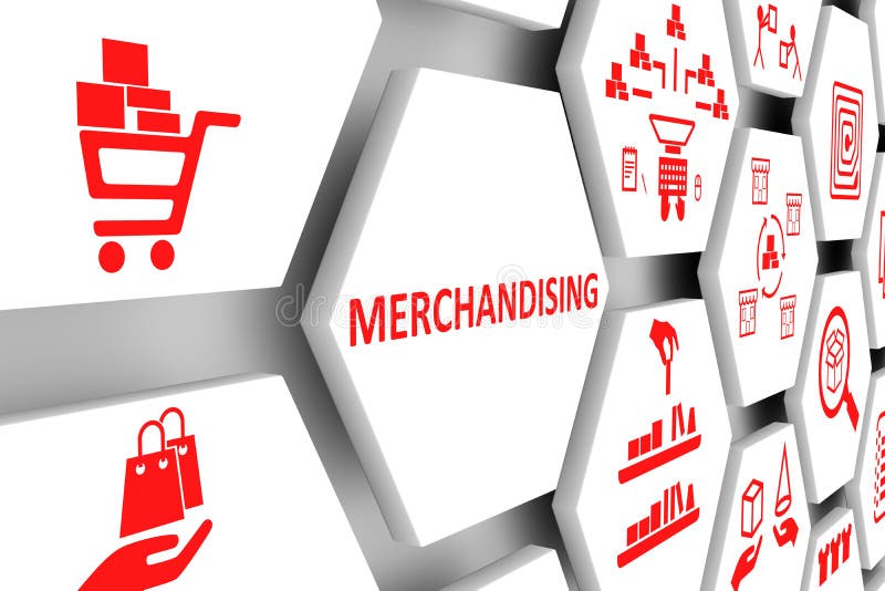 MERCHANDISING Concept Cell Background Stock Illustration - Illustration ...