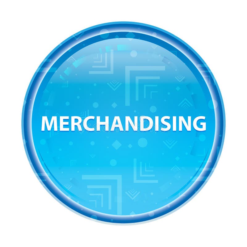 Merchandising Floral Blue Round Button Stock Illustration ...