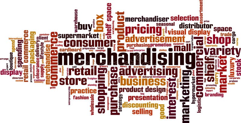 Merchandising word cloud stock vector. Illustration of consumerism ...